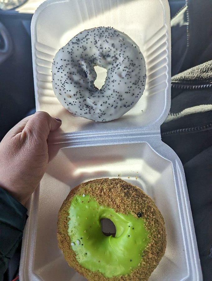 The lemon poppyseed and key lime donuts bring a citrusy twist to the party. Like sunshine in fried dough form.