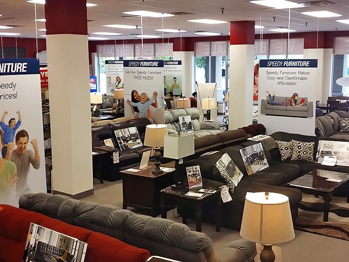 A showroom layout that respects your personal space while still offering enough options to make your living room the envy of the neighborhood.