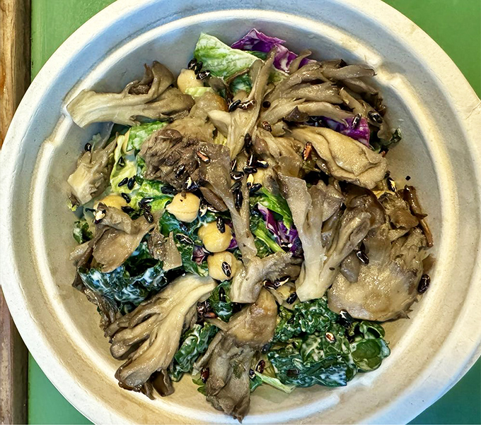 Even the salads get the royal treatment&mdash;this maitake mushroom creation proves vegetables can hang with the meat crowd.