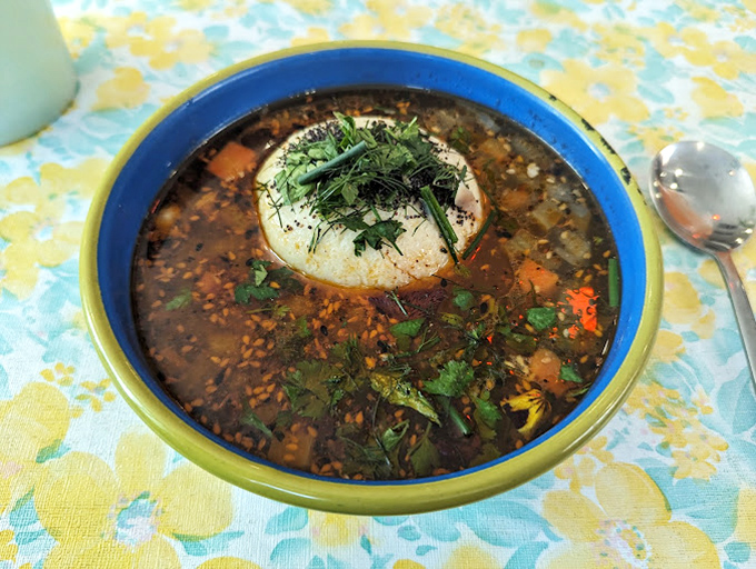 Another angle on perfection – the matzo ball soup at Potchke is like sunshine in a bowl, guaranteed to brighten even the cloudiest day.