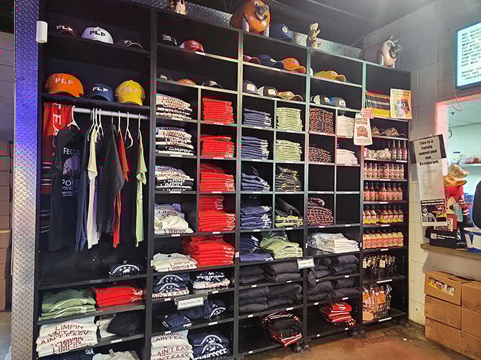 Barbecue so good you'll want to take the memory home. Their merchandise wall lets you extend the experience beyond your meal. 