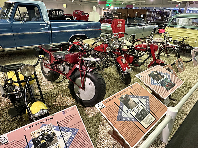 These vintage motorcycles remind us that America's love affair with the open road started on two wheels, with leather jackets and rebellious spirits optional.