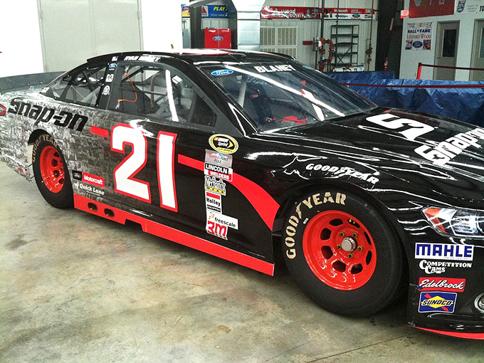 The menacing black #21 Snap-on Tools racer looks fast even standing still&mdash;like a panther ready to pounce at the drop of a green flag.