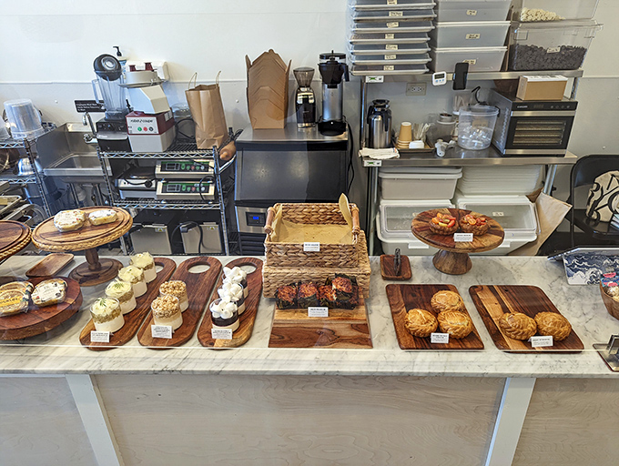 Customers engaged in the serious business of pastry selection &ndash; a decision process that deserves the same consideration as buying a car. 