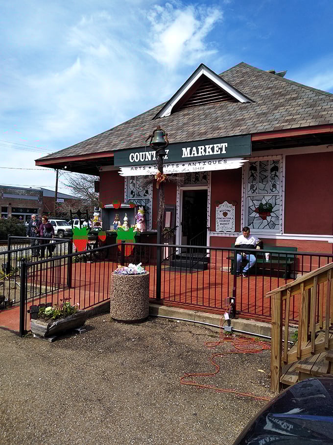 The Ponchatoula Country Market, with its charming porch and strawberry decorations, serves as the perfect ambassador for the "Strawberry Capital of the World."