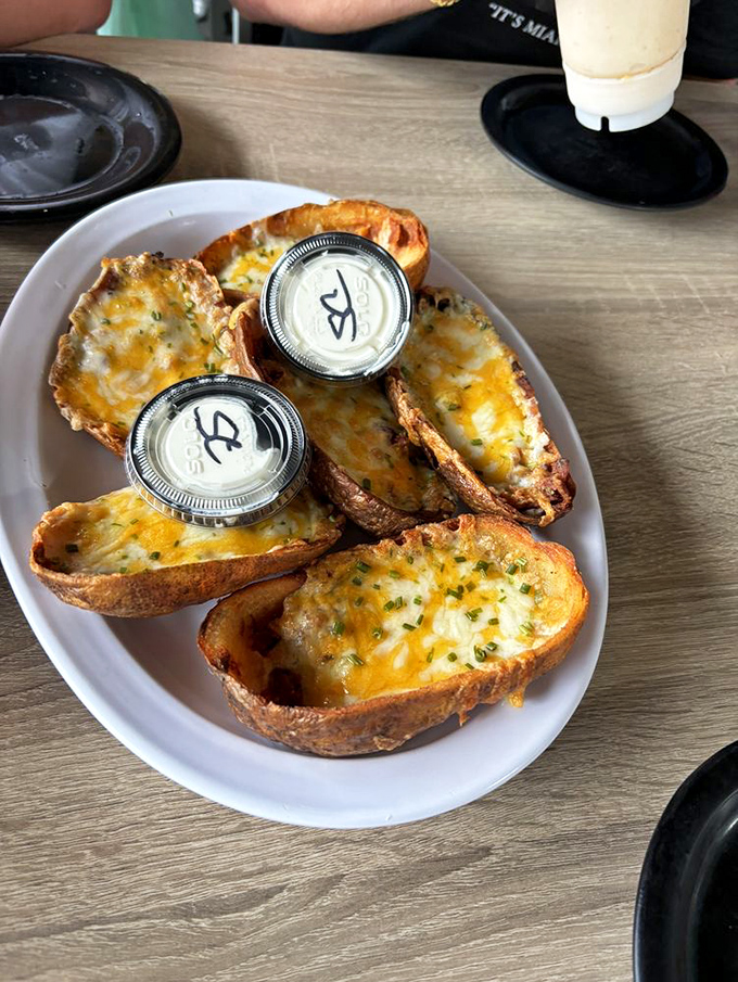 Potato skins&mdash;the 1980s appetizer that refuses to go out of style for good reason. Melty cheese and chives elevate this comfort food classic.