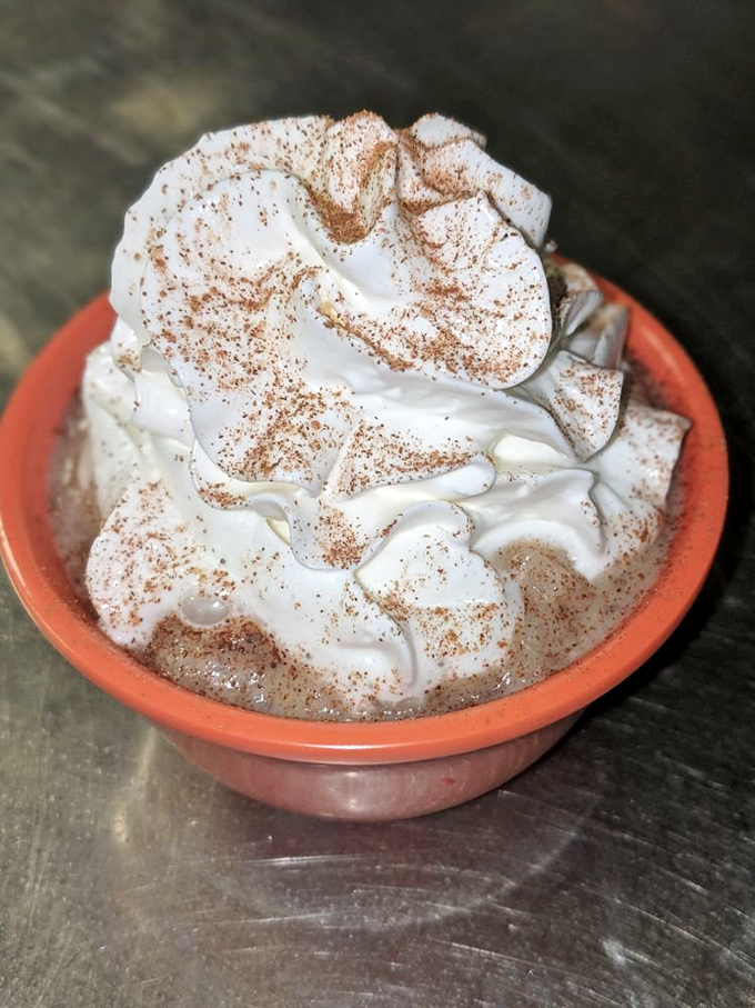 This isn't just rice pudding; it's comfort in a bowl. Topped with whipped cream and cinnamon, it's the dessert equivalent of a warm hug from grandma.