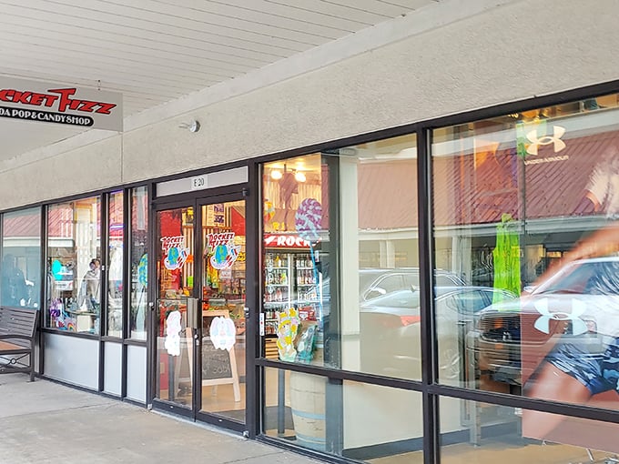 Rocket Fizz soda shop offers sweet relief for sugar-craving shoppers who've worked up a thirst hunting for bargains.