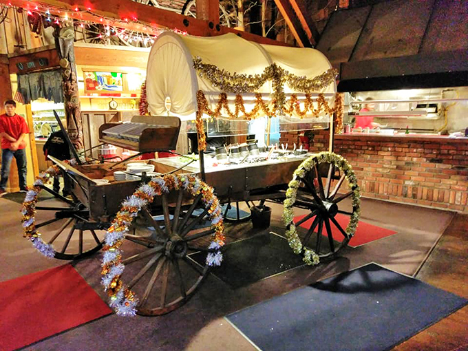 The covered wagon salad bar isn't just on-theme&mdash;it's a brilliant way to make eating vegetables feel like a frontier adventure.