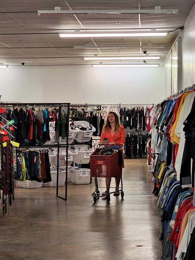 Modern treasure hunting in action&mdash;navigating these aisles with determination and the optimism that something wonderful awaits around every corner.