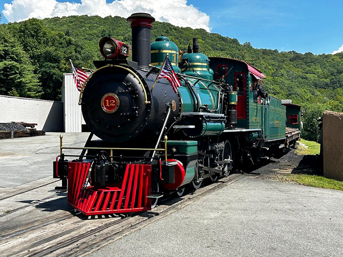 Engine No. 12, the star of the show, gleams in the sunshine&mdash;a genuine steam locomotive built in 1917 that proudly wears its history.