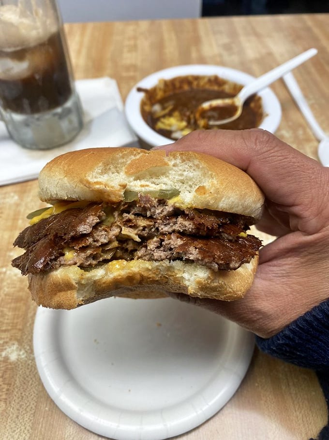 Cross-section of a triple reveals the architectural brilliance of simple ingredients stacked with purpose and precision.