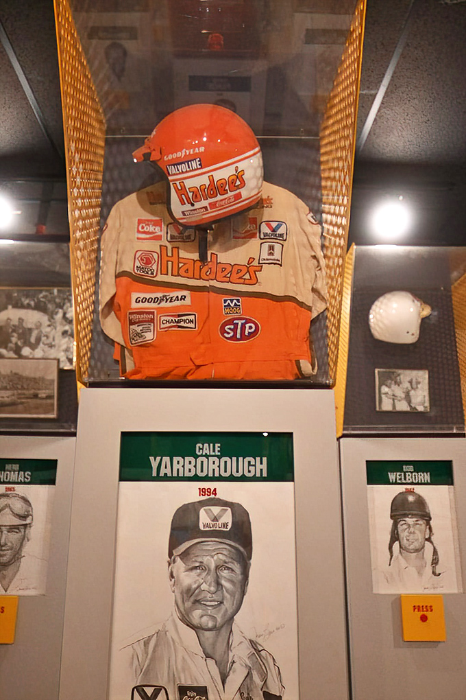Cale Yarborough's fire suit and helmet&mdash;the office attire for a man who worked in 100-degree heat without air conditioning. Talk about business casual!