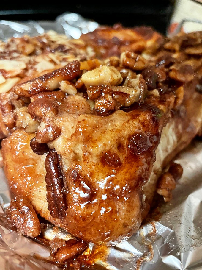 The walnut roll offers a sophisticated crunch that says, "Yes, I'm essentially dessert for breakfast, but I've got nuts, so I'm practically health food."