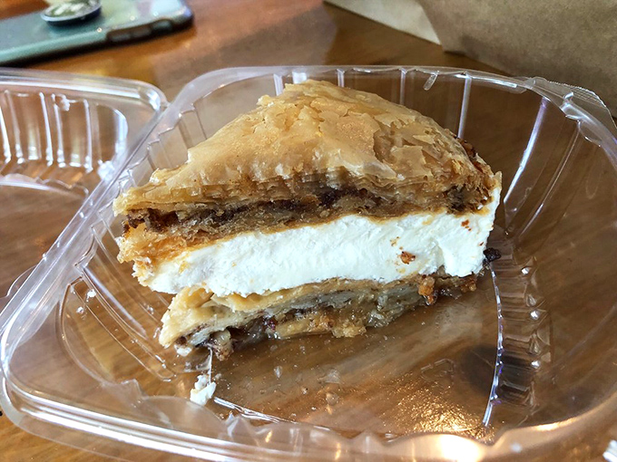 Not sure if this is baklava, cheesecake, or both, but I'm certain it's the dessert equivalent of finding an extra $20 in your pocket.