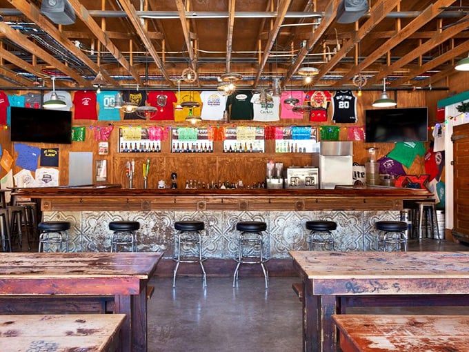The bar area showcases local pride with sports jerseys hanging above perfectly poured drafts&mdash;a gathering spot for the neighborhood.