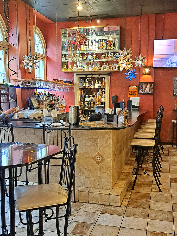 The dining room during service&mdash;where strangers become friends united by the universal language of "mmm" and "you have to try this." 