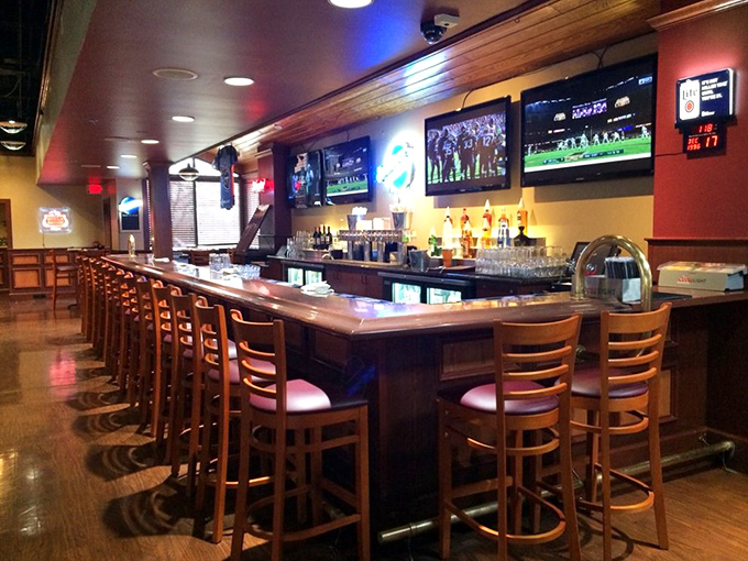 A bar that strikes the perfect balance between "sports pub" and "place you can take your in-laws." Those barstools have heard some stories.