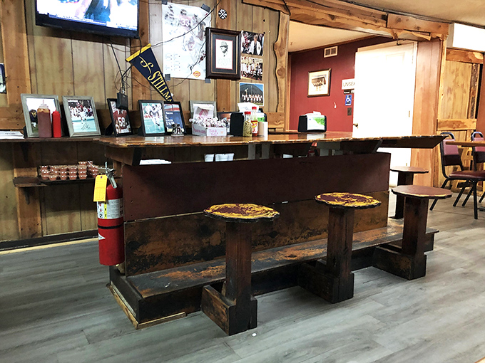 This rustic counter has witnessed more barbecue dreams come true than most wedding venues have seen "I do's."