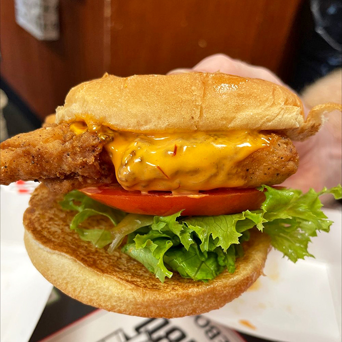 When chicken puts on a crispy golden coat and nestles between fresh veggies and a toasted bun, magic happens.