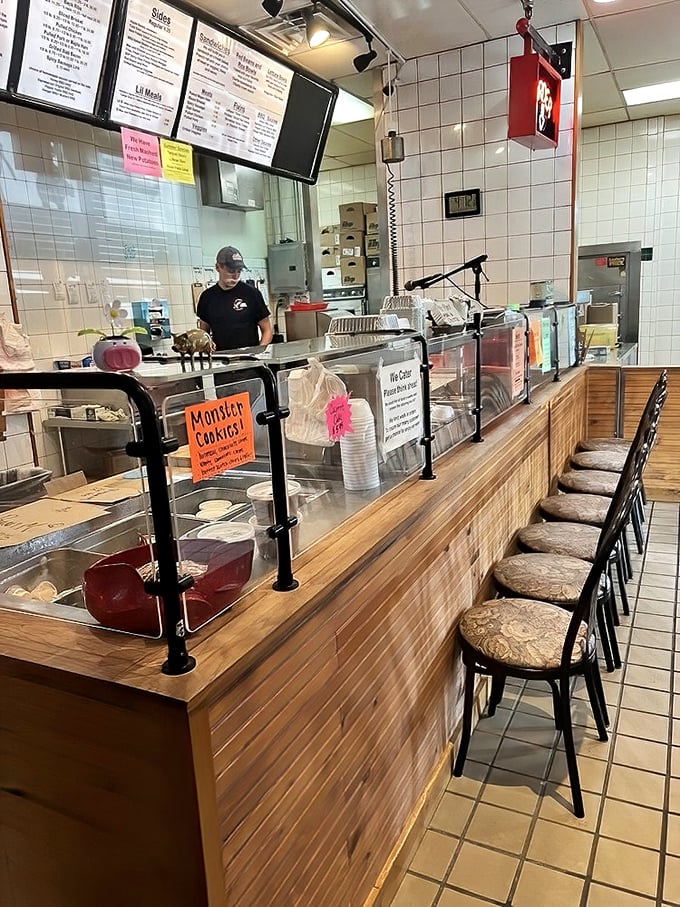 The counter where dreams come true and diets go to die. Each order represents hours of smoking, seasoning, and barbecue devotion.