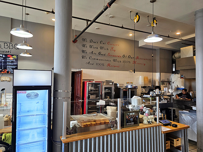 Words on the wall promise good stewardship of resources&mdash;but the real promise is what happens when meat meets smoke meets skill.