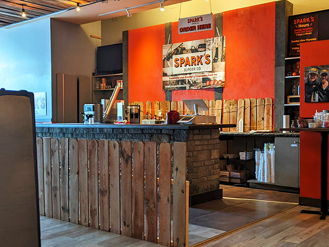 Where burger magic happens&mdash;a counter that's seen thousands of "first bite" faces and never gets tired of the show.