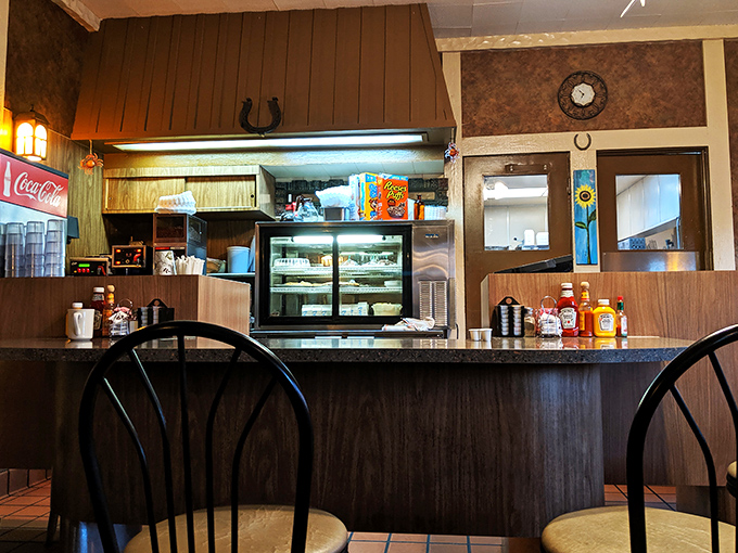 The counter view&mdash;where solo diners find community, regulars find their usual spots, and everyone finds that the best seasoning might just be a bit of diner conversation.