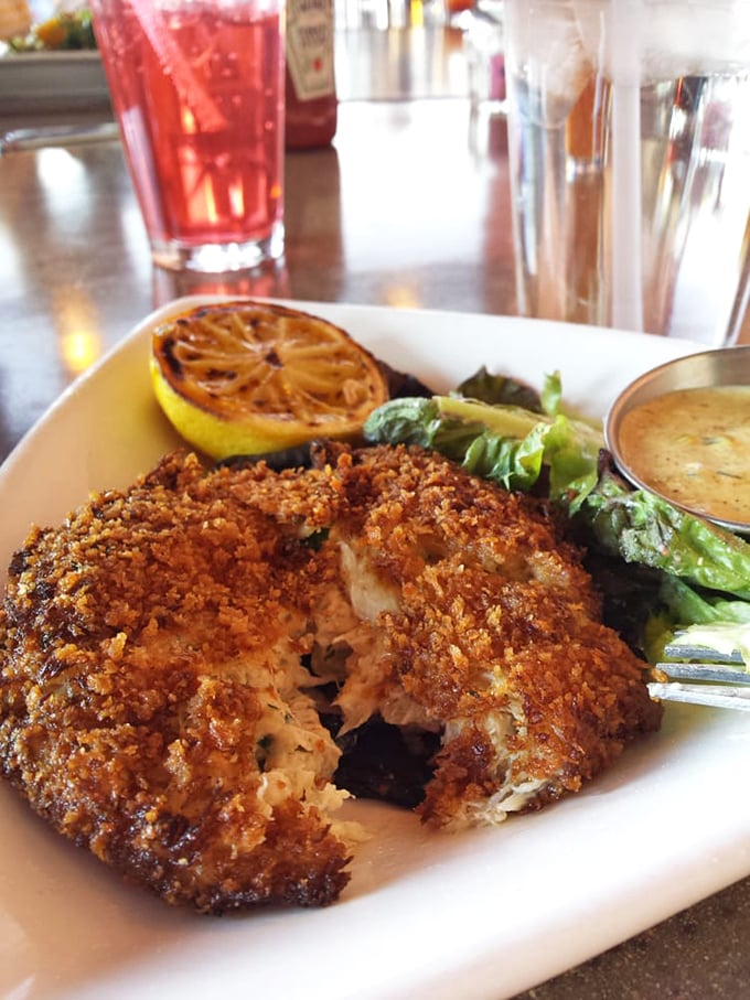 Beneath that golden crust lies sweet, tender crabmeat&mdash;proof that desert dining can deliver coastal flavors without missing a beat.