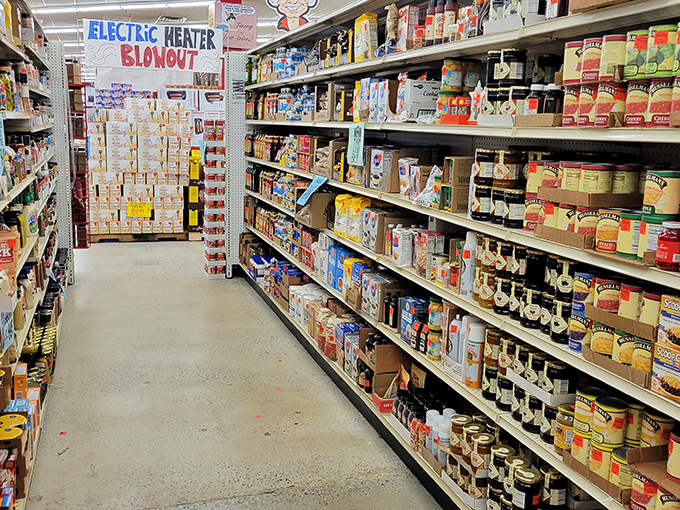 Food blowout indeed! This aisle transforms "We have nothing to eat" into "Where will we store all this?" faster than you can say bargain.