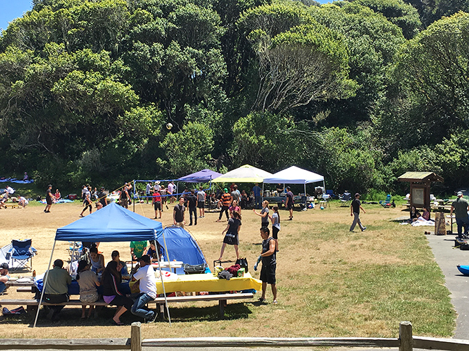 The great California potluck tradition lives on. Strangers become friends when connected by sunshine, shared tables, and the universal language of food.
