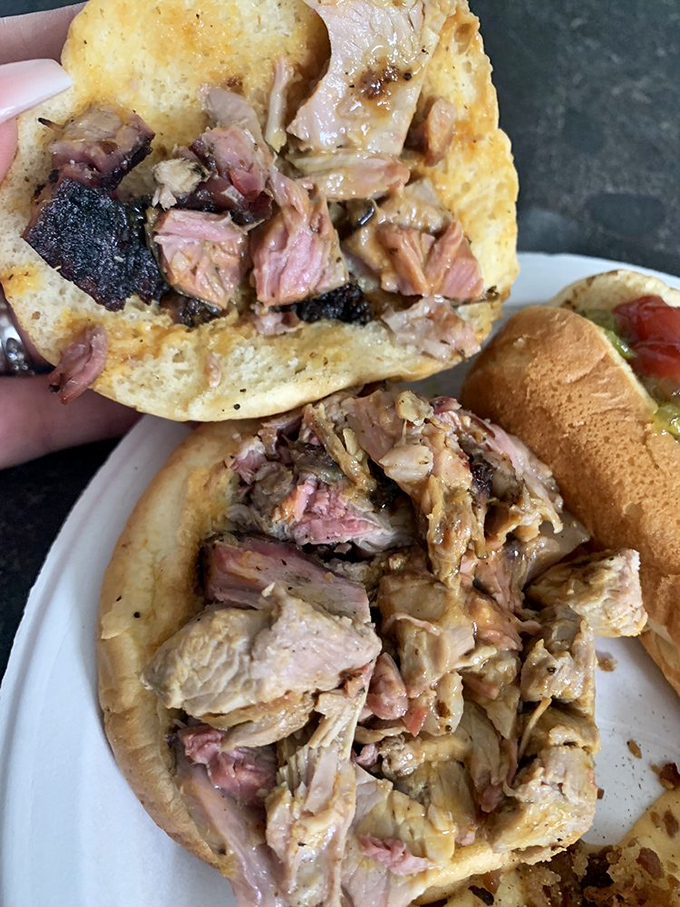 This pork sandwich is what happens when pulled pork finds its perfect bread soulmate and they live happily ever.