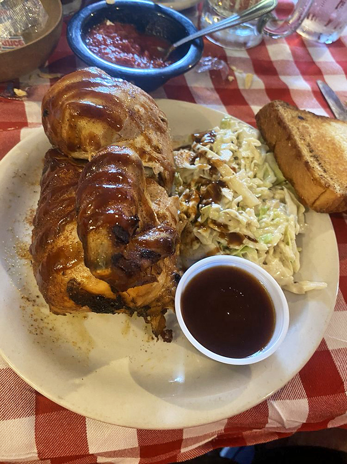 This chicken has more character development than most Netflix original series. The sauce cup is just a bonus episode.