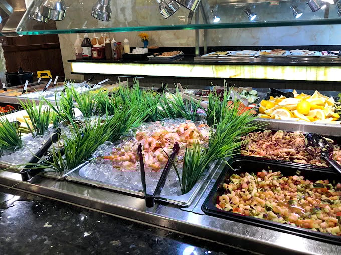 Ocean treasures on ice &ndash; where shrimp, mussels, and other sea delicacies await your plate like glistening jewels in a culinary crown.