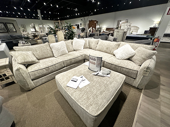 The perfect sectional doesn't exi&mdash; Oh wait, there it is, complete with an ottoman that doubles as the world's most comfortable coffee table.