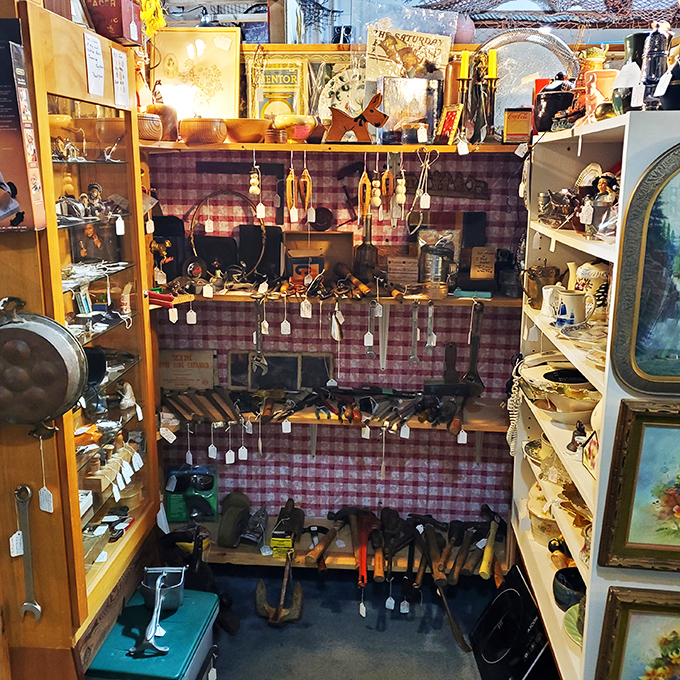 Tools that built America, hanging with patient dignity. Your grandfather would nod approvingly at this collection of honest workmanship