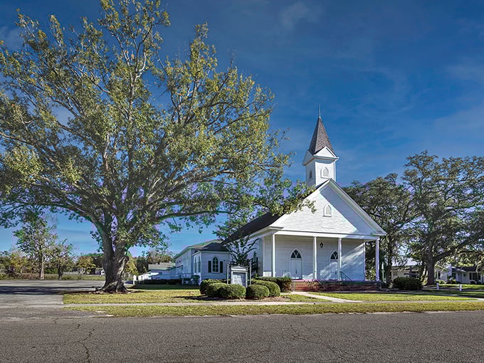 Beaufort's charming white chapel stands as a reminder that small-town living comes with both beauty and budget benefits.