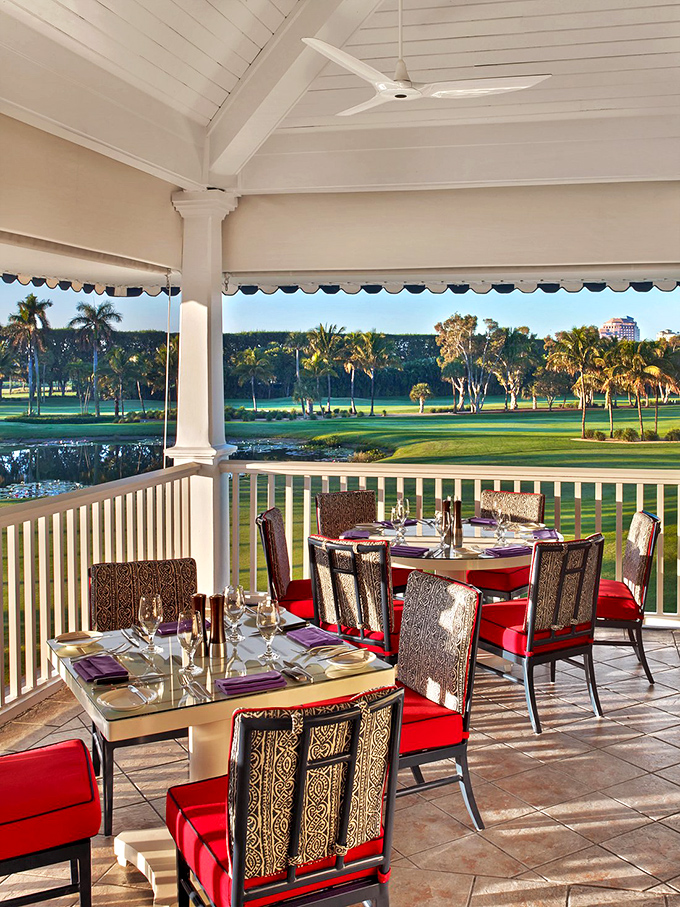 Dining on Flagler's veranda with views of manicured greens – this is how Palm Beach does steak, and it's glorious.