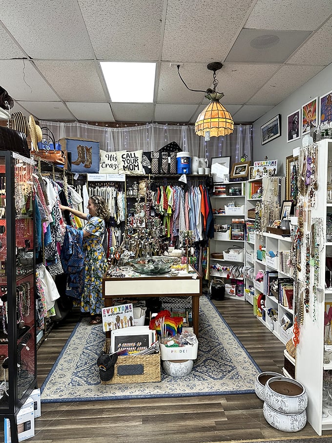 Peering through the windows reveals just a hint of the curated collections inside. This isn't just shopping&mdash;it's a treasure hunt with style.