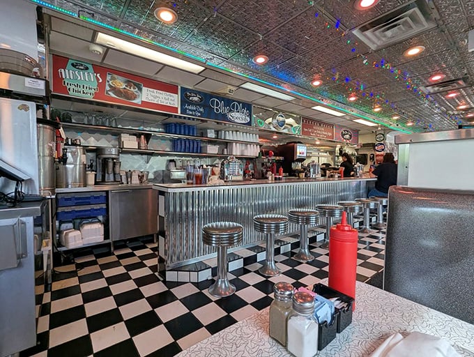 The Blue Plate Specials sign isn't just a menu&mdash;it's a daily love letter to hungry patrons. That Pepsi clock reminds you it's always time for comfort food.
