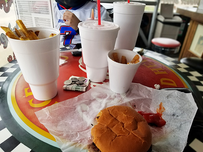 This meal isn't just patriotic—it's marking territory in one of Kansas's most celebrated burgers. Freedom never tasted so good.