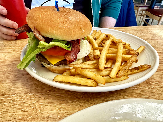 This isn't just a burger&mdash;it's a towering achievement of beef, cheese, and vegetables that makes fast food chains weep with inadequacy.