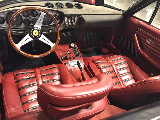 The interior of this Ferrari is what happens when Italian designers decide your living room should travel at 180 mph.
