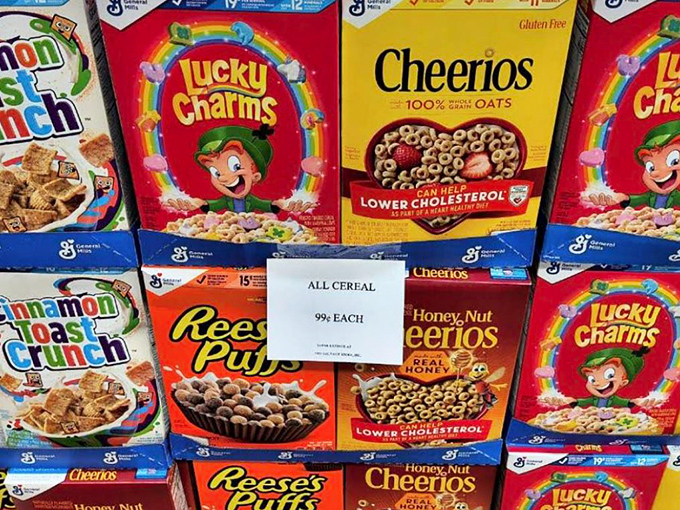 Name-brand cereals for 99 cents each? This isn't just breakfast&mdash;it's a morning miracle that would make even non-morning people jump out of bed.