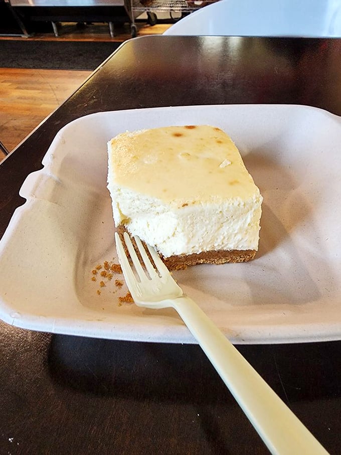 Cheesecake done right needs no embellishment&mdash;just a fork, a moment of silence, and the willpower not to order seconds.
