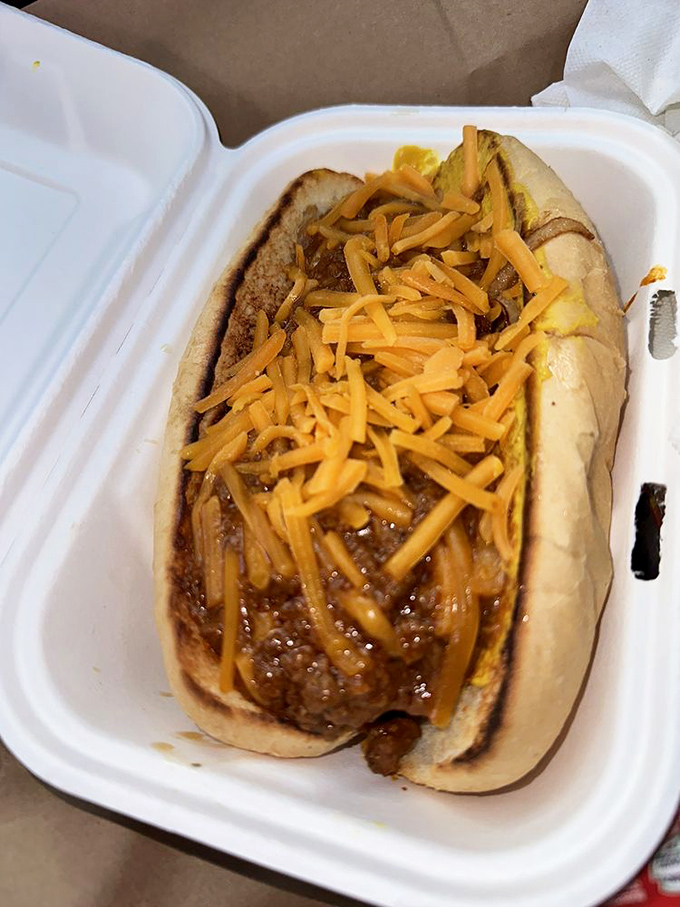 The chili dog&mdash;with its molten cheese canopy and hearty beef below&mdash;reminds us that sometimes the messiest foods make the most beautiful memories.