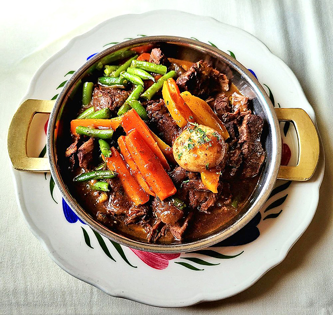 Beef Bourguignon that would make Julia Child swoon. Those vegetables aren't just along for the ride&mdash;they're essential characters in this delicious story.