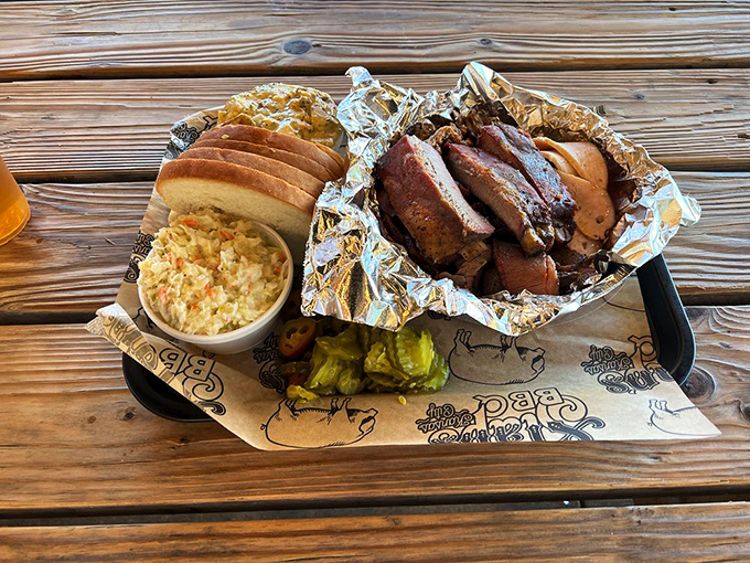 A tray that answers the eternal question: "How many different meats can one person reasonably eat in a sitting?" The answer: more than you'd think.