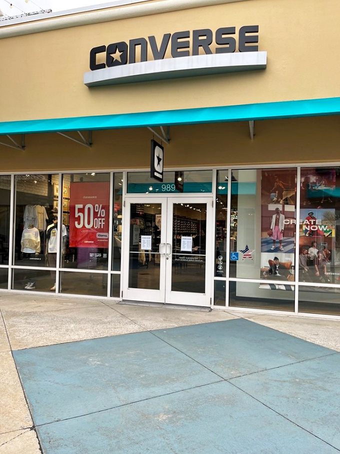 Converse's storefront showcases the ultimate democratic footwear&mdash;classic sneakers that look good on everyone from teenagers to grandparents, now at 50% off.