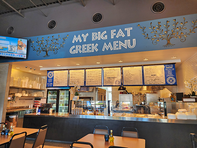 "My Big Fat Greek Menu" isn't just cute wordplay&mdash;it's truth in advertising for a selection that'll have you planning return visits before finishing your first meal.